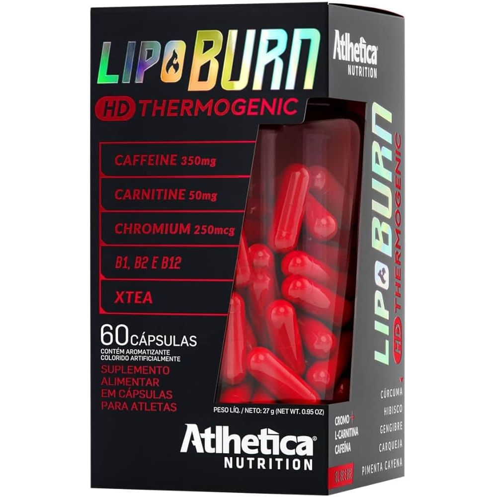 Lipo Burn HD Thermogenic Atlhetica 60 Cápsulas - Coop Drogaria
