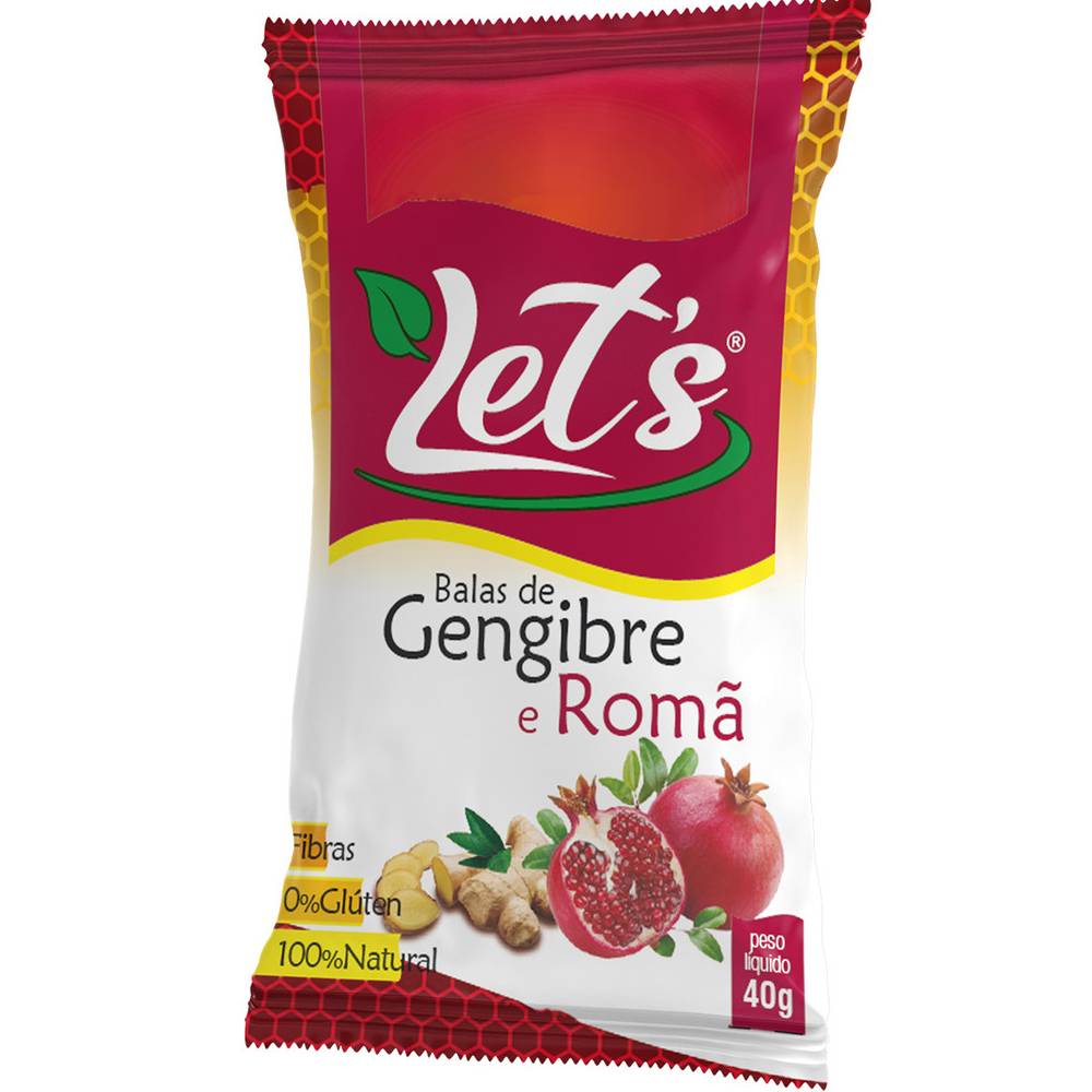 Smells Bala Gengibre e Romã 40g - Coop Drogaria