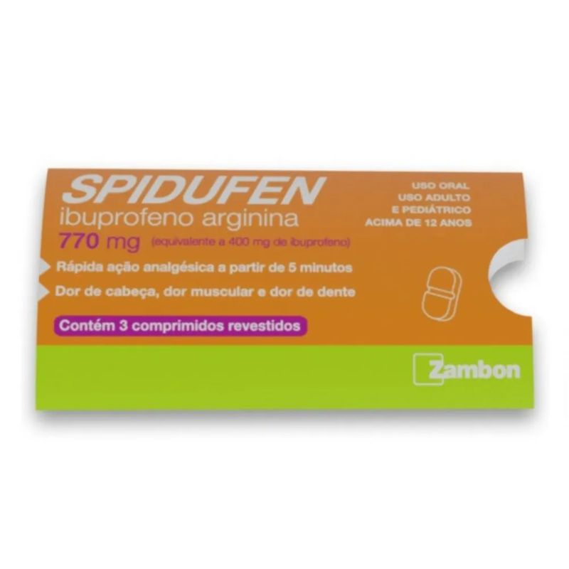 Spidufen Zambom 770mg 3 Comprimidos - Coop Drogaria