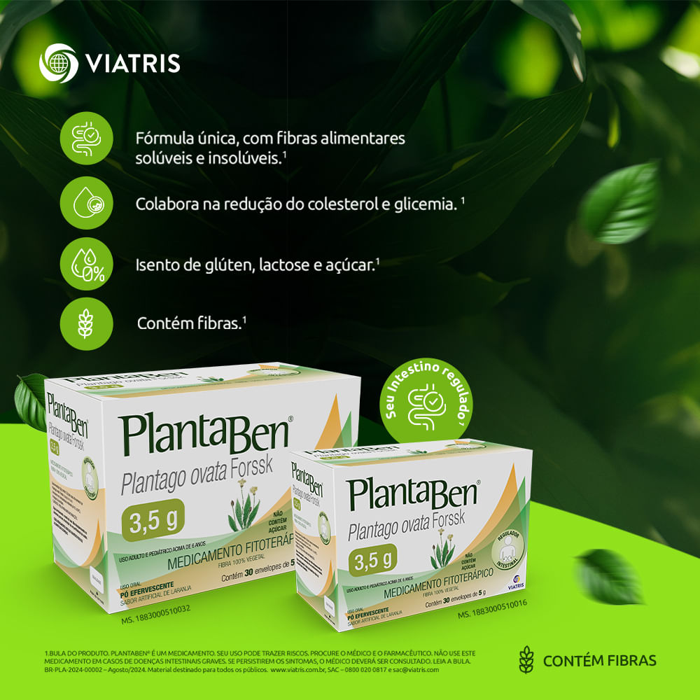 PlantaBen® 3,5g Sabor Laranja Sem Açúcar com 30 Envelopes de 5g Cada ...