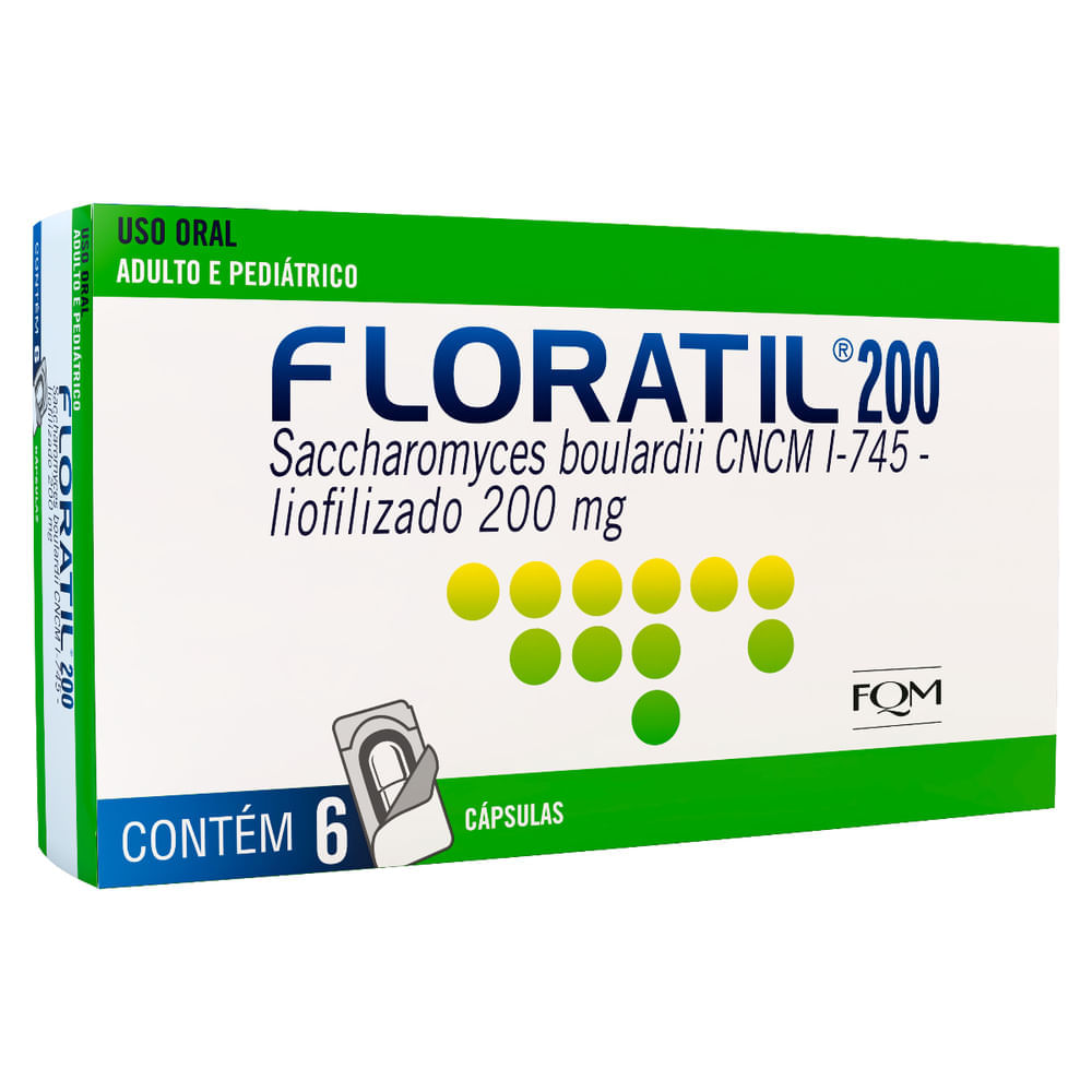 Floratil 200mg Probiótico 6 Cápsulas - Coop Drogaria