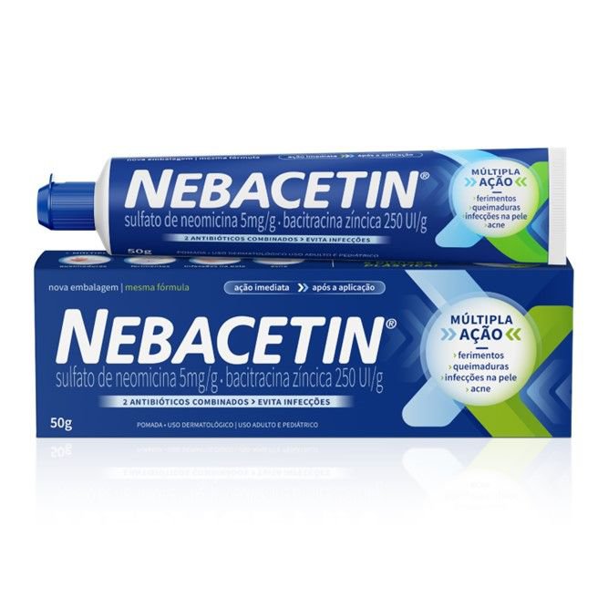 Nebacetin 250UI/G + 5MG/G Pomada 50g - Coop Drogaria