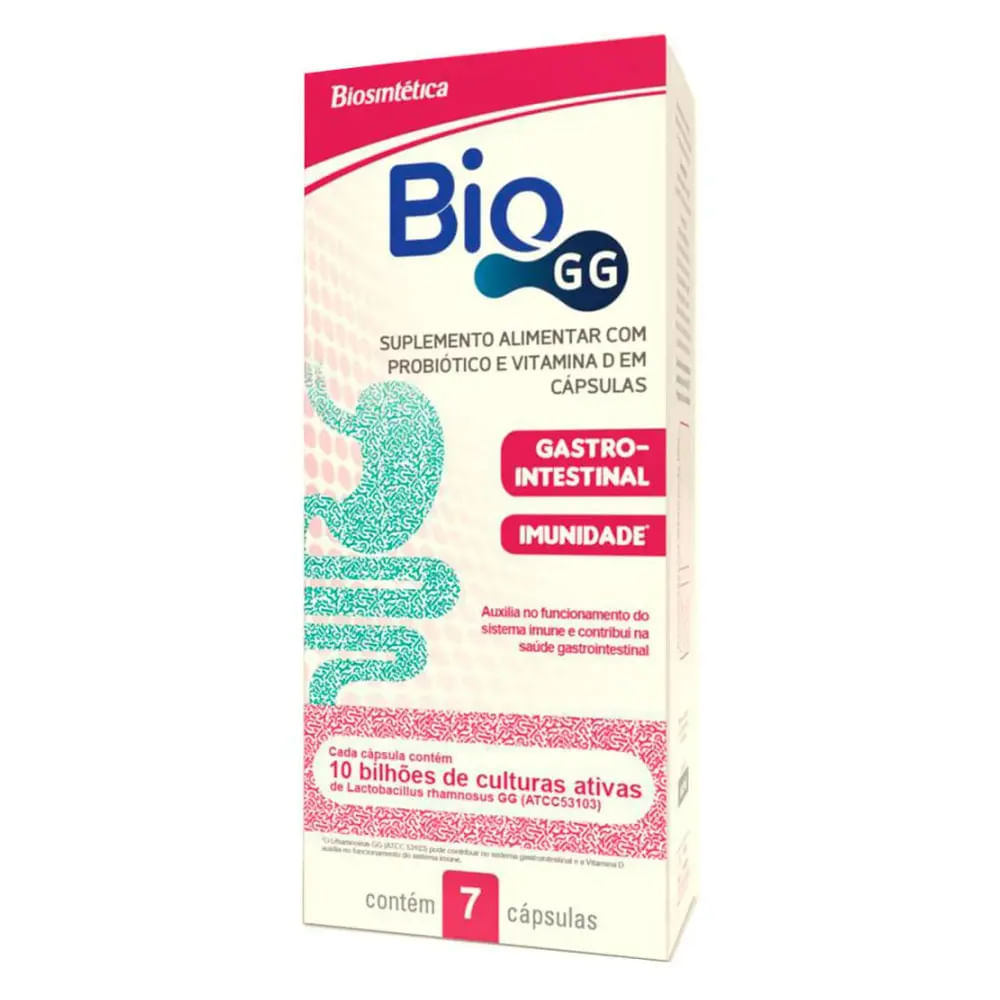 Probiótico Bio Gg 10Bi + Vitamina D 1000Ui 7 Cápsulas - Coop Drogaria